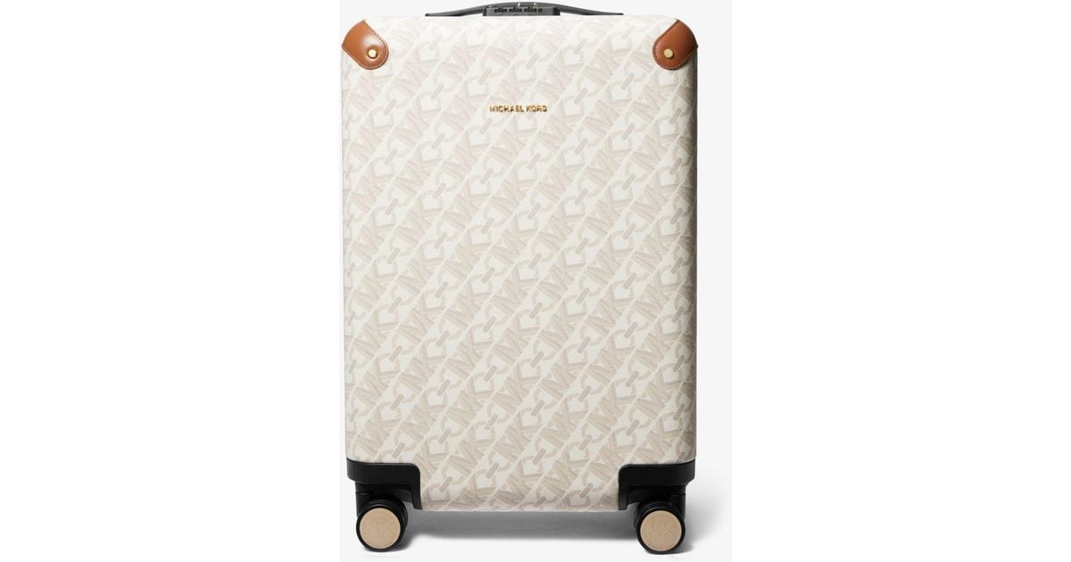 Michael Kors Mk Empire Signature Logo Suitcase in Natural | Lyst UK