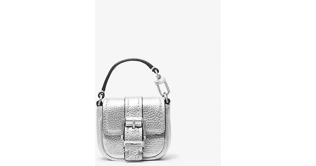 Michael Kors Zoe Metallic Pebbled Leather Airpod Case For Apple Airpods ...