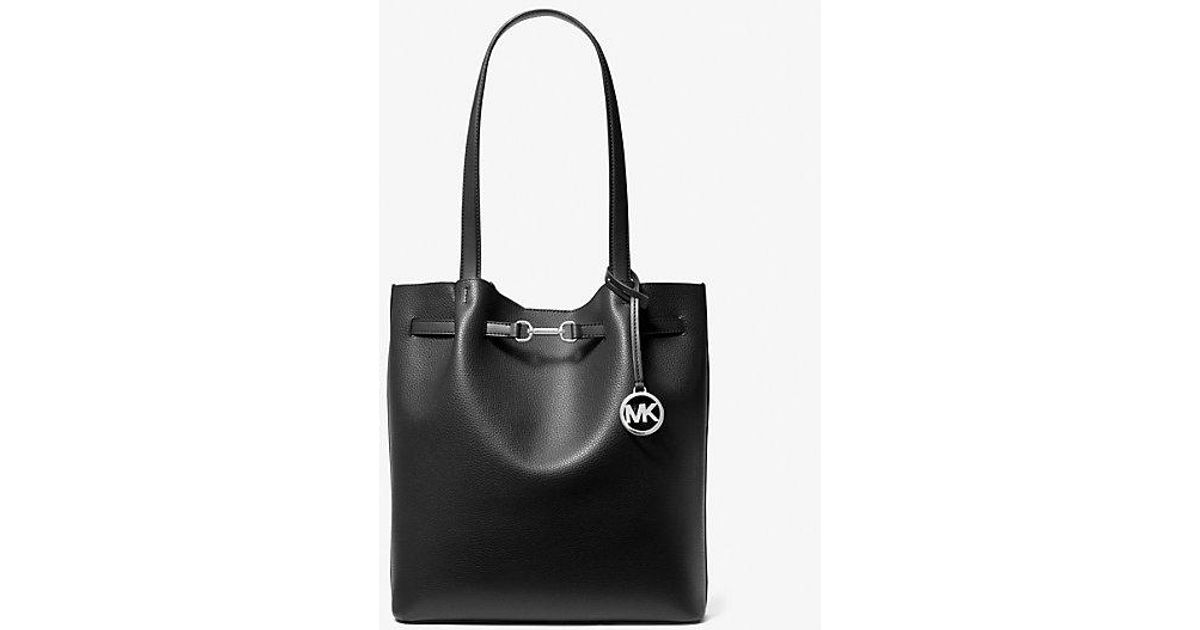 Michael Kors Carson Large Pebbled Leather Tote Bag in Black | Lyst Canada