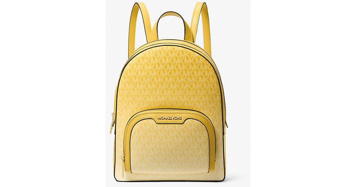 Michael Kors Jaycee Medium Ombré Signature Logo Backpack in Yellow | Lyst