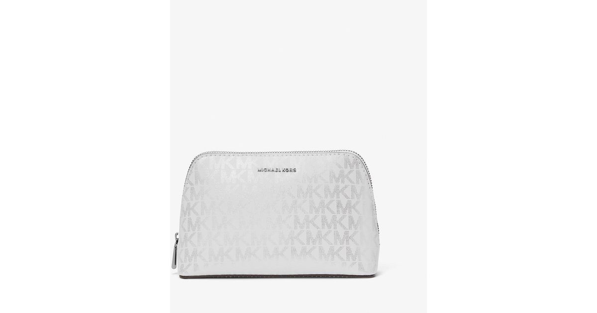MICHAEL Michael Kors Mk Jet Set Small Metallic Signature Logo Travel ...