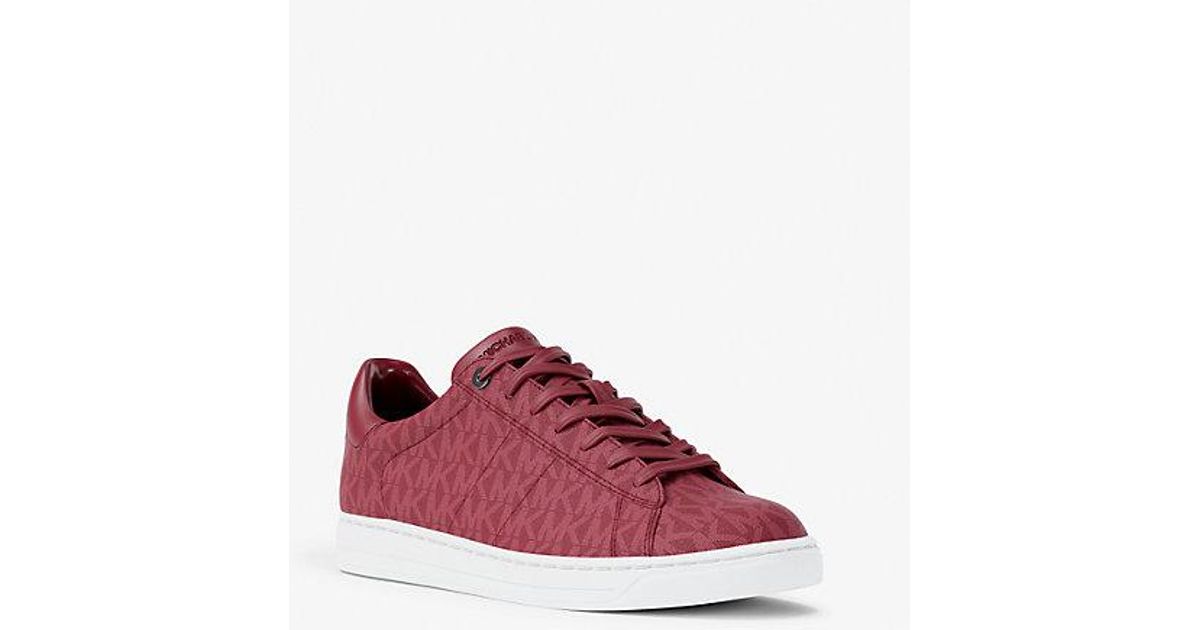 Michael Kors Jacob Signature Logo Sneaker in Red for Men | Lyst
