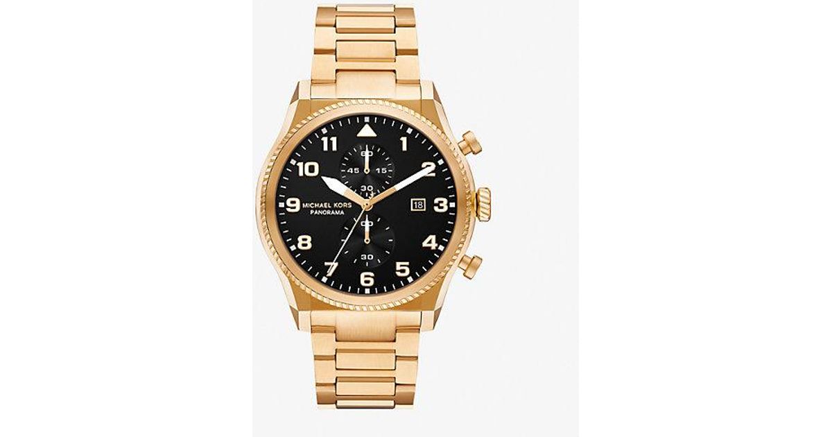 Michael Kors Panorama Chronograph Stainless Steel Watch in Metallic for ...