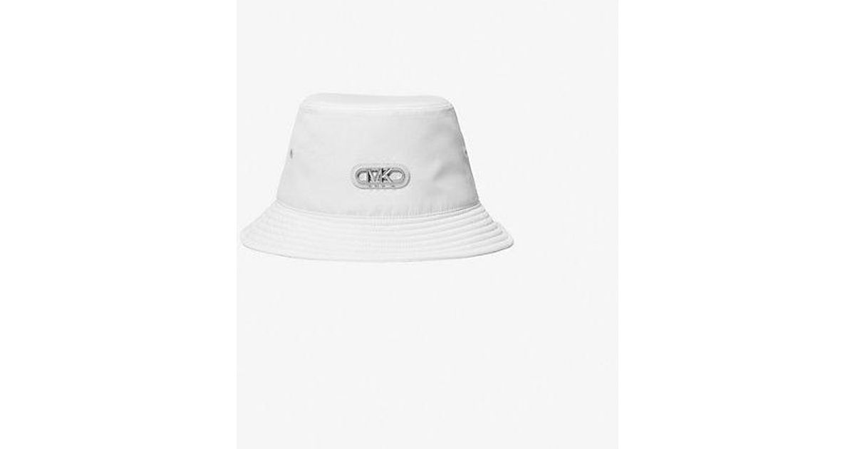 Michael Kors Woven Bucket Hat in White | Lyst