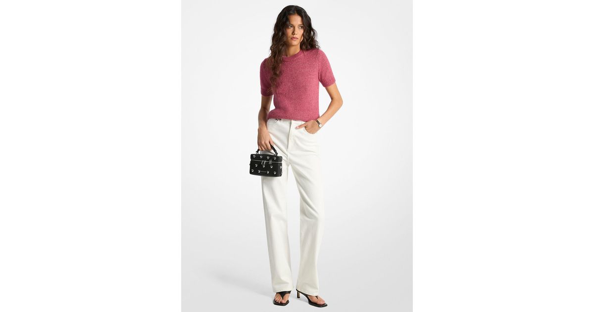 MICHAEL Michael Kors Mk Nylon And Alpaca Blend Short-Sleeve Jumper in ...