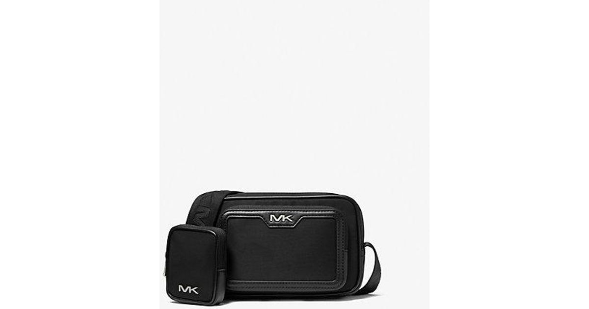 Michael Kors Lautner Nylon Camera Bag in Black for Men | Lyst