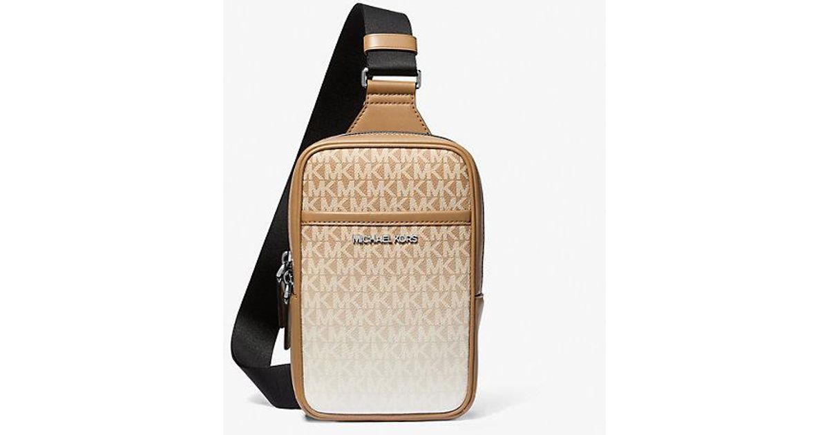 Michael Kors Cooper Medium Ombré Logo Sling Pack in Natural for Men | Lyst