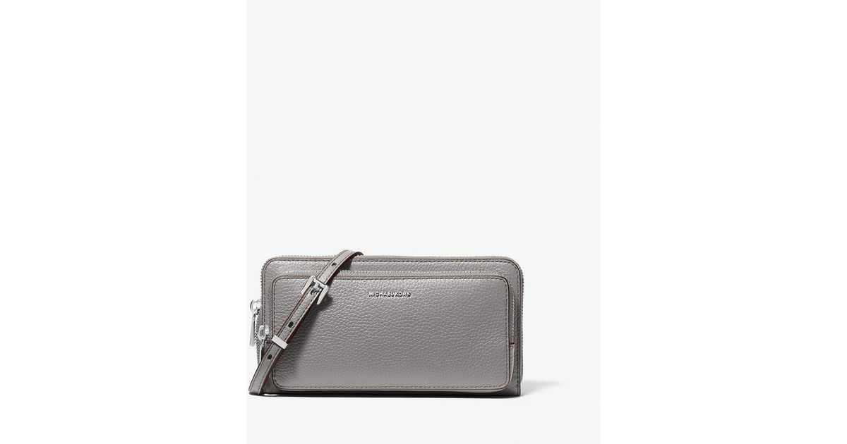 MICHAEL Michael Kors Mk Jet Set Large Pebbled Leather Crossbody Bag in ...