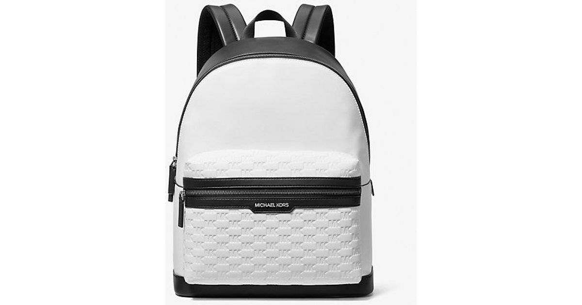 Michael Kors Cooper Logo Embossed Backpack in Black for Men | Lyst