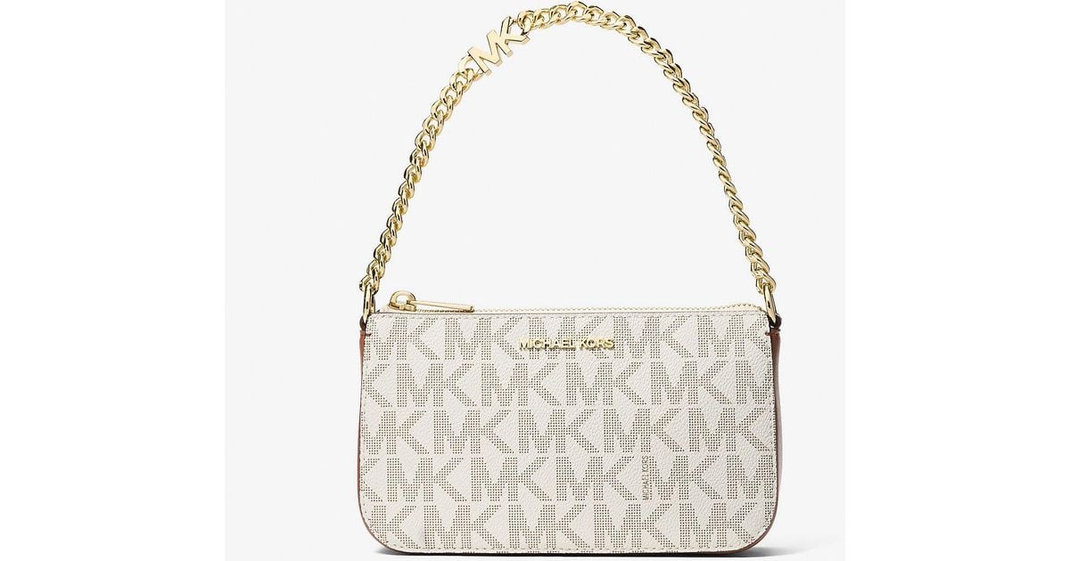 Michael Kors Outlet Mk Jet Set Small Signature Logo Chain Pochette in ...