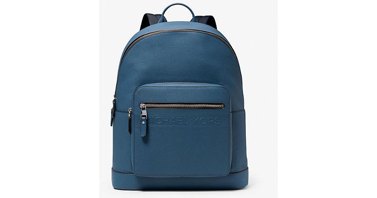Michael Kors Mk Hudson Leather Commuter Backpack in Blue for Men | Lyst