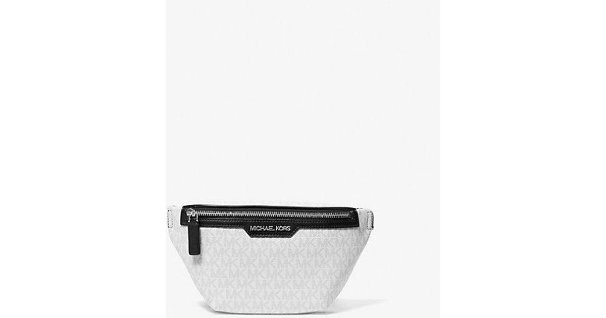Michael Kors Cooper Mini Logo Belt Bag in White for Men | Lyst