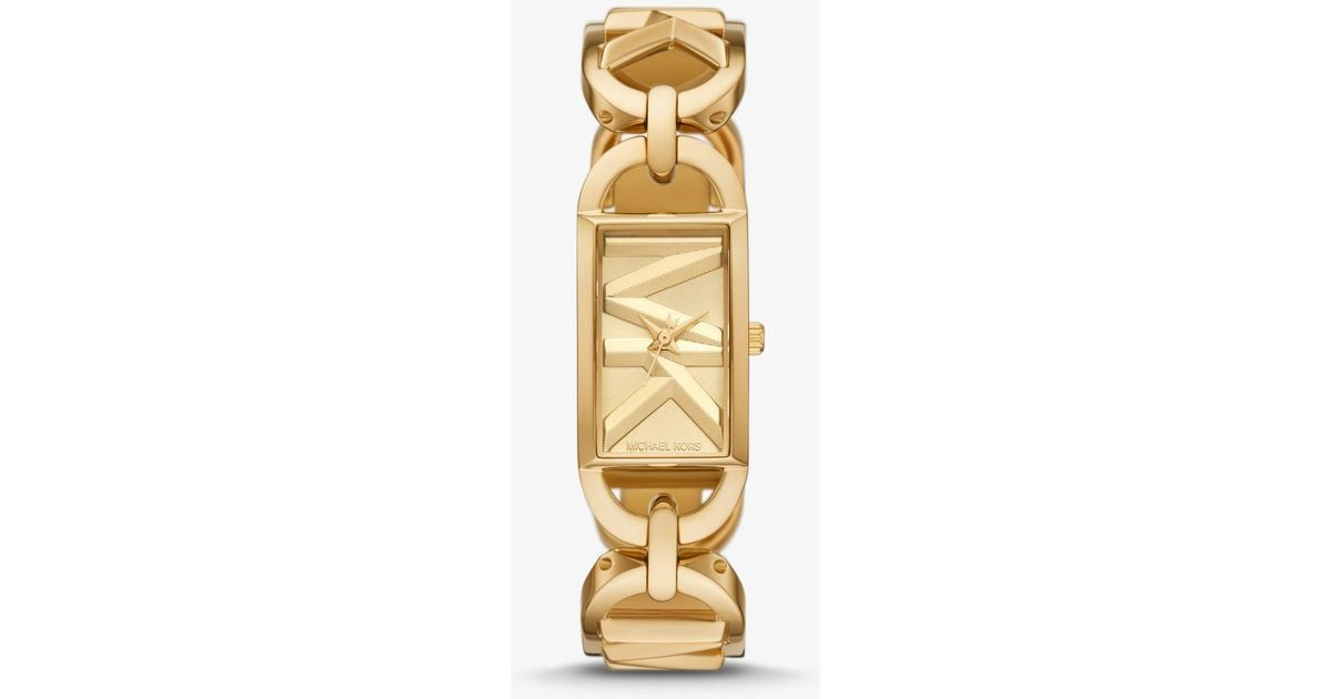 Michael Kors Mk7406 - Mk Empire Three-hand Gold-tone Stainless Steel ...