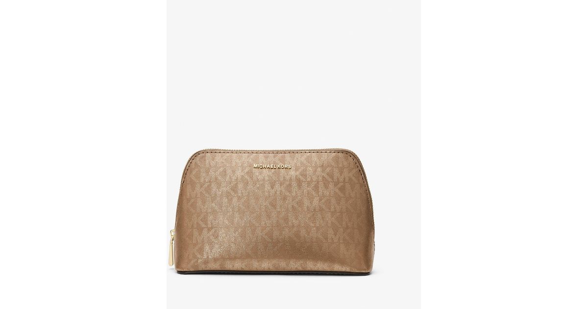 MICHAEL Michael Kors Mk Jet Set Small Metallic Signature Logo Travel ...