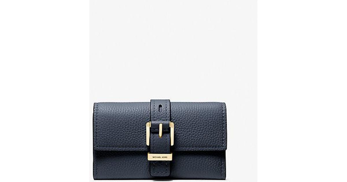 MICHAEL Michael Kors Mk Nolita Medium Pebbled Leather Tri-Fold Wallet ...