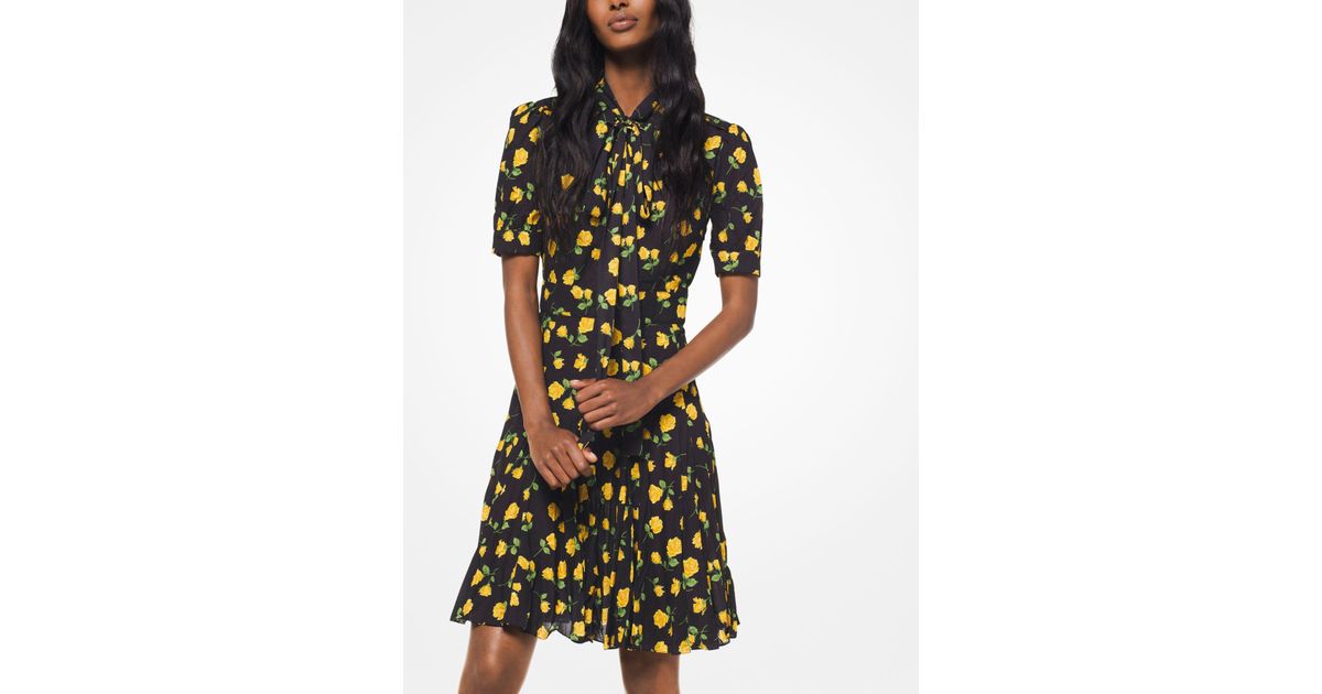 Michael kors mixed rose georgette dress store