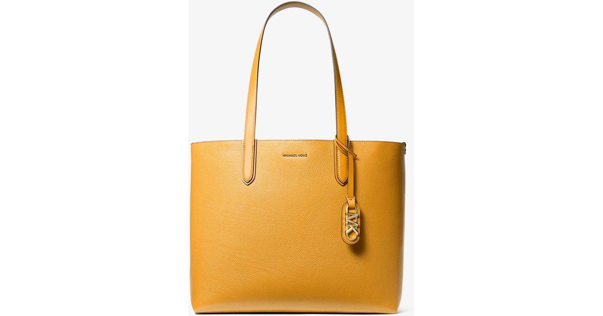 MICHAEL Michael Kors Wendbarer Shopper Eliza Extra-Large Aus Gekrispeltem Leder in Gelb | Lyst DE