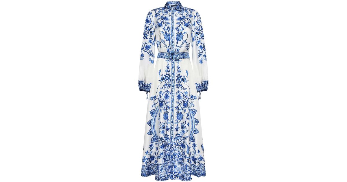 Polo Ralph Lauren Paisley Mulberry Silk Dress in Blue | Lyst