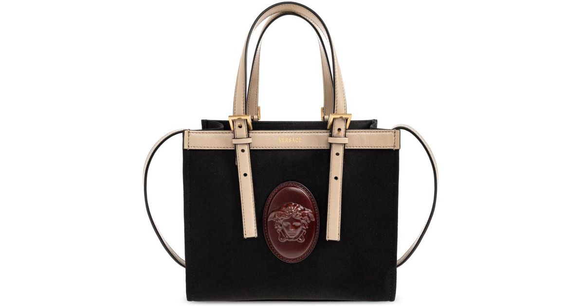 Versace Handbags in Black | Lyst