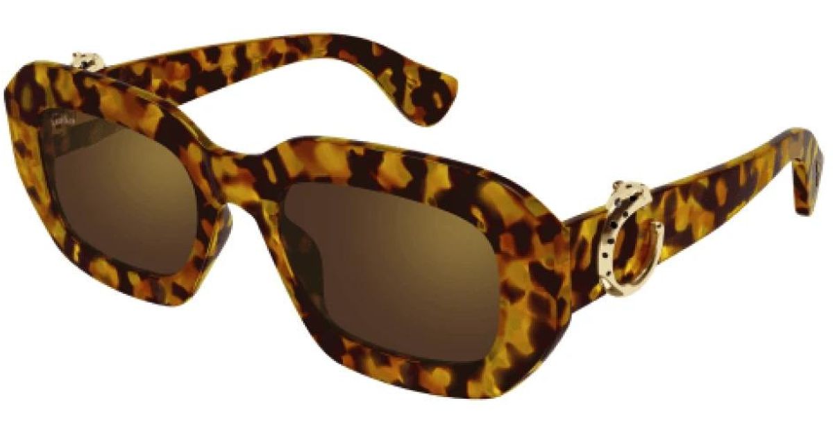 Cartier Sunglasses in Brown | Lyst