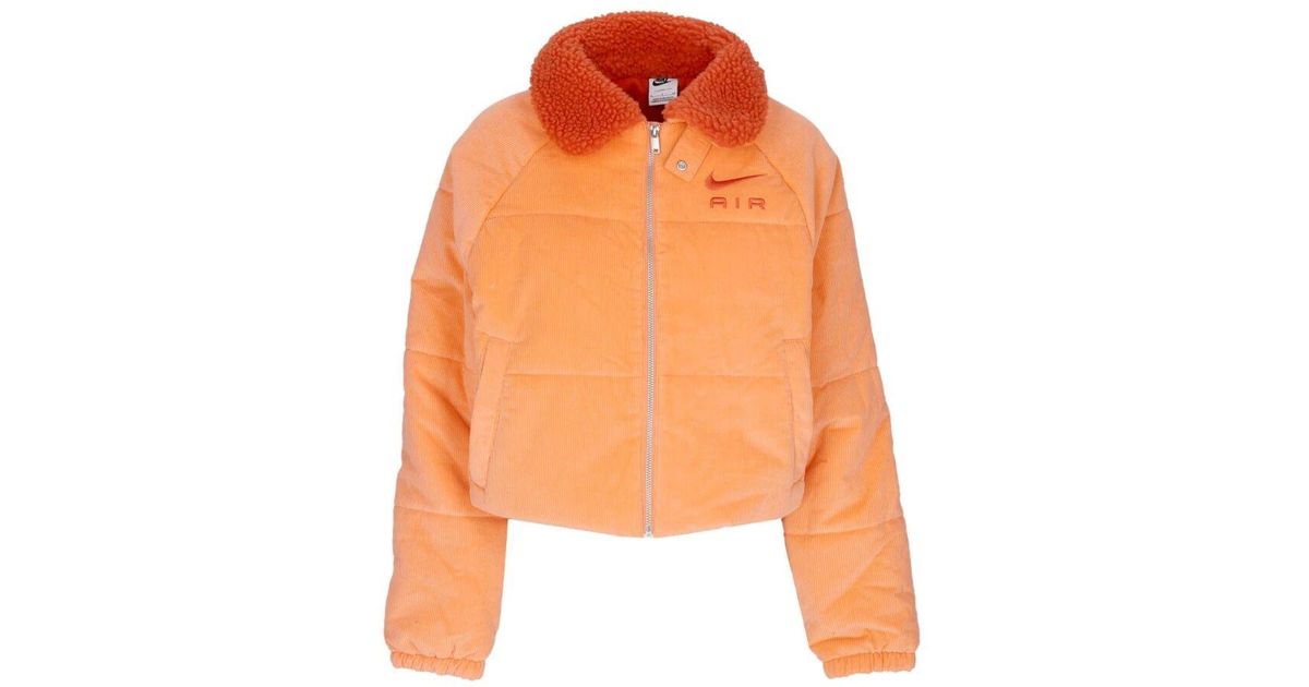 Nike Faux Fur & Shearling Jackets in Orange | Lyst