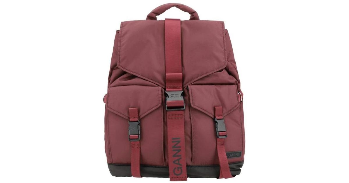 Ganni Backpacks in Red | Lyst