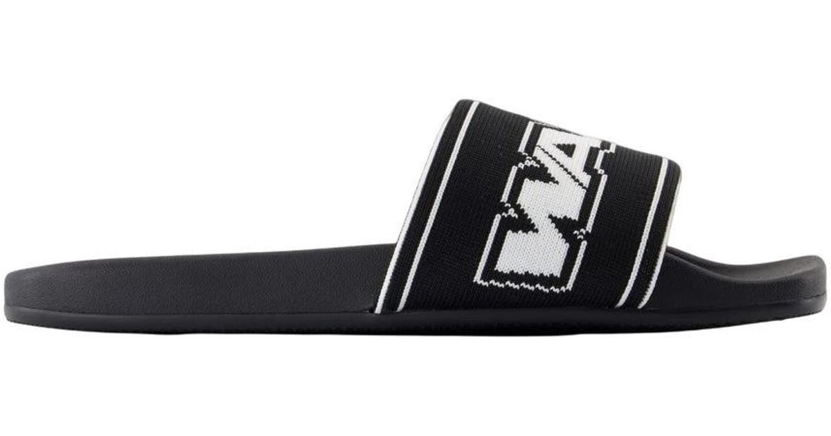 Alexander Wang Aw Webbing Pool Slides in Black | Lyst
