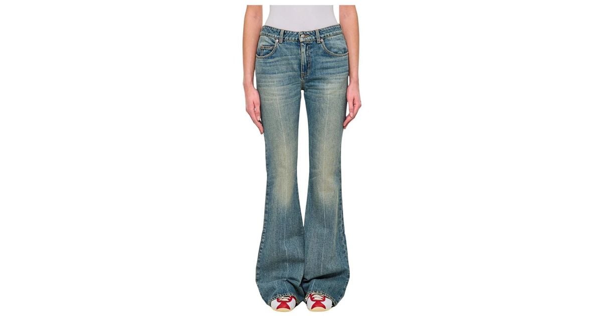 McQueen Flare Jeans in Blue | Lyst UK
