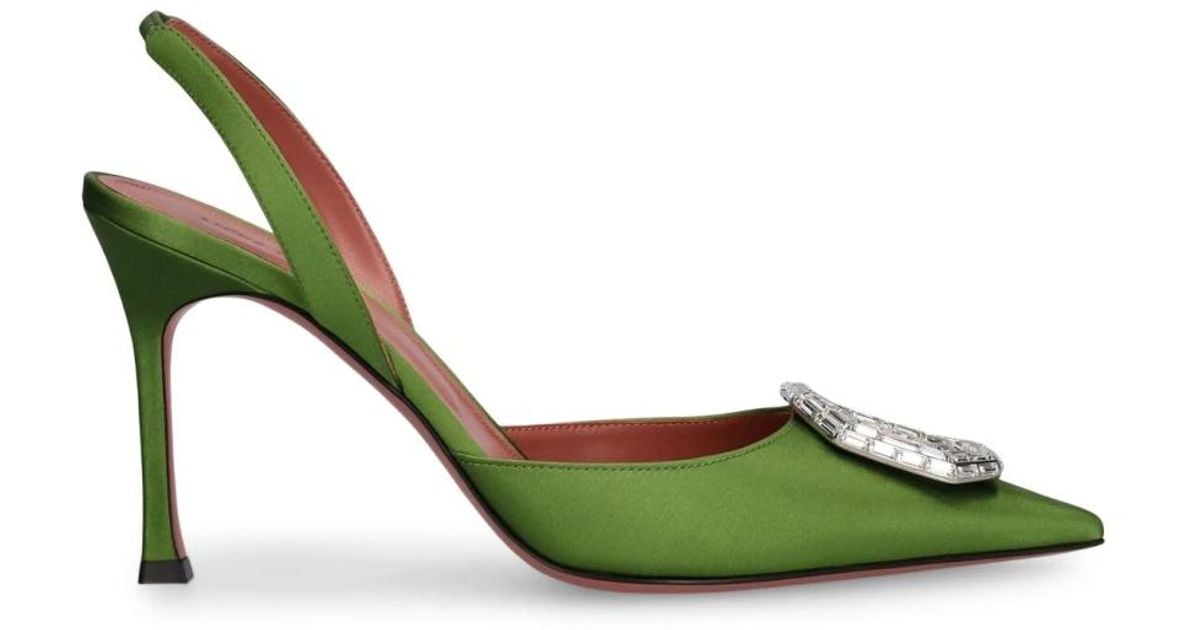Green Amina Muaddi Shoes