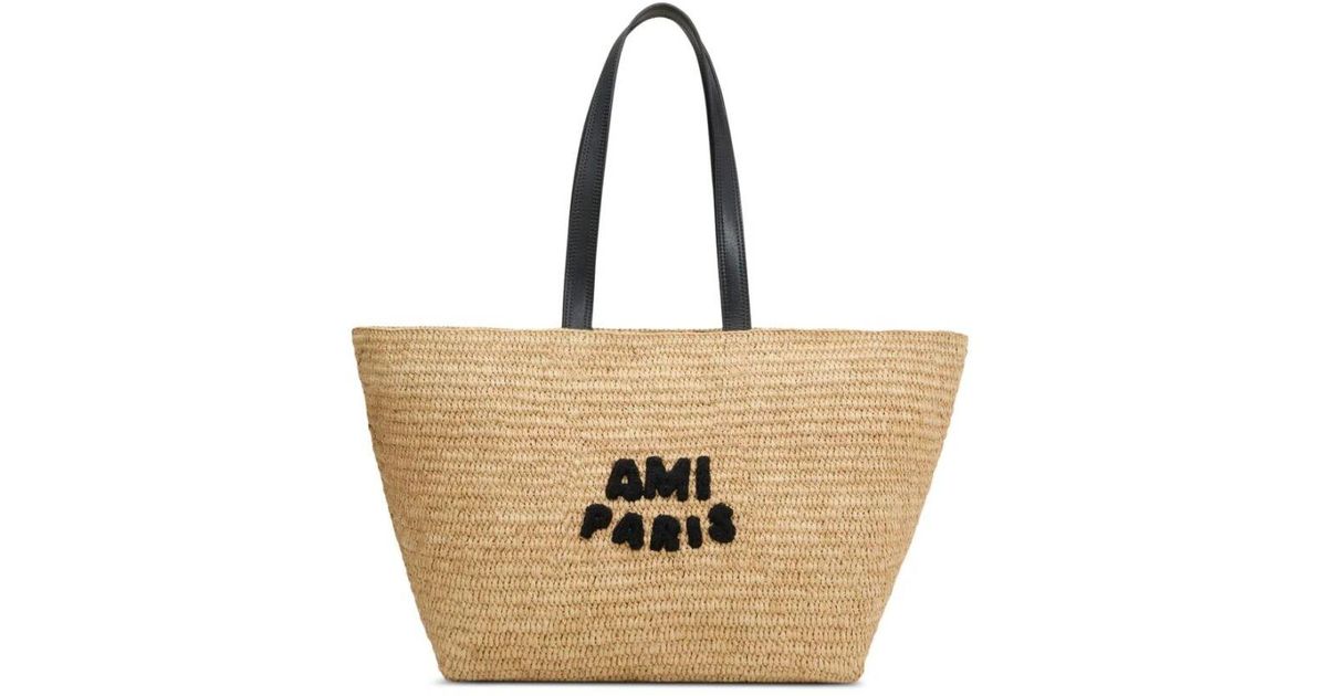 Ami Paris Tote Bags in Brown | Lyst