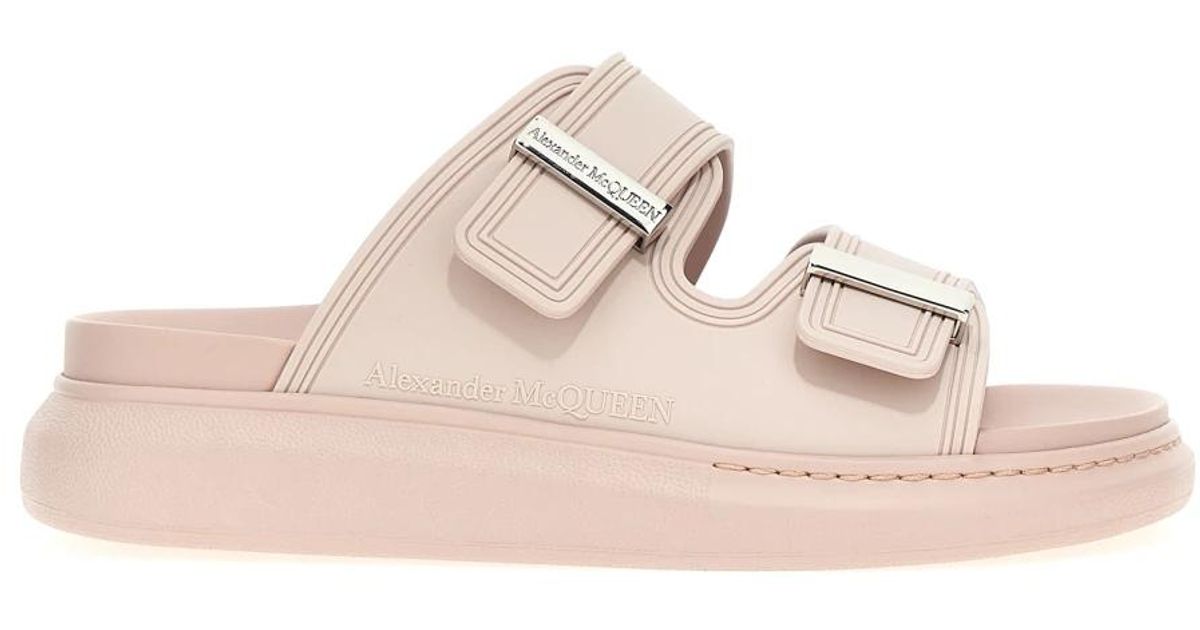 McQueen Sliders in Pink | Lyst UK