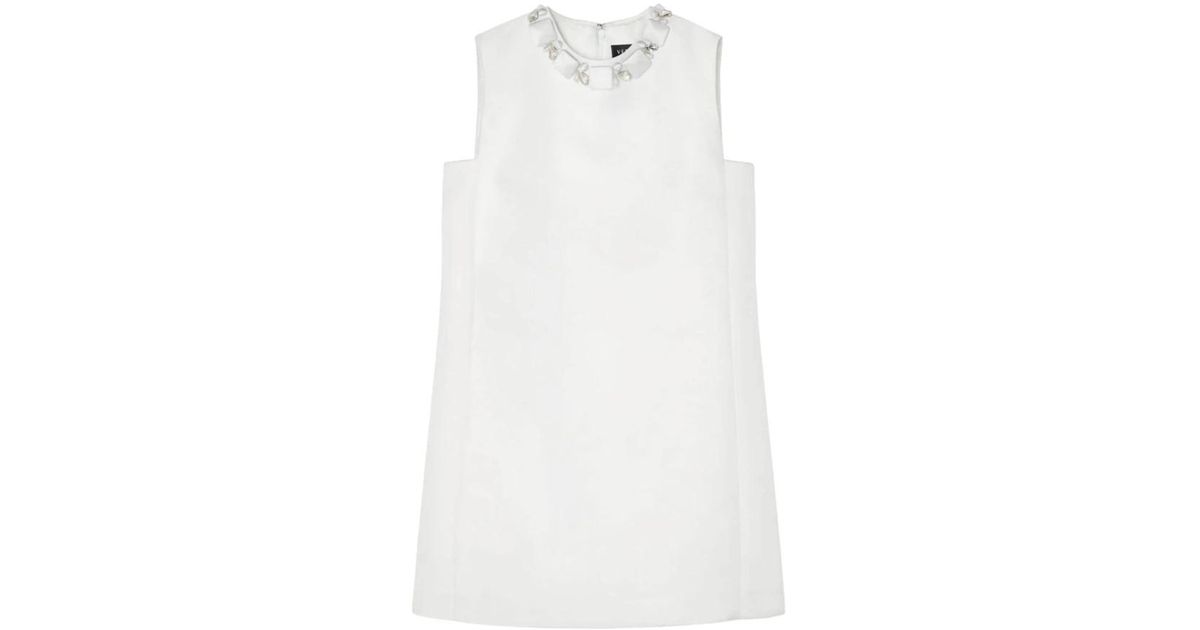Versace Short Dresses in White | Lyst UK