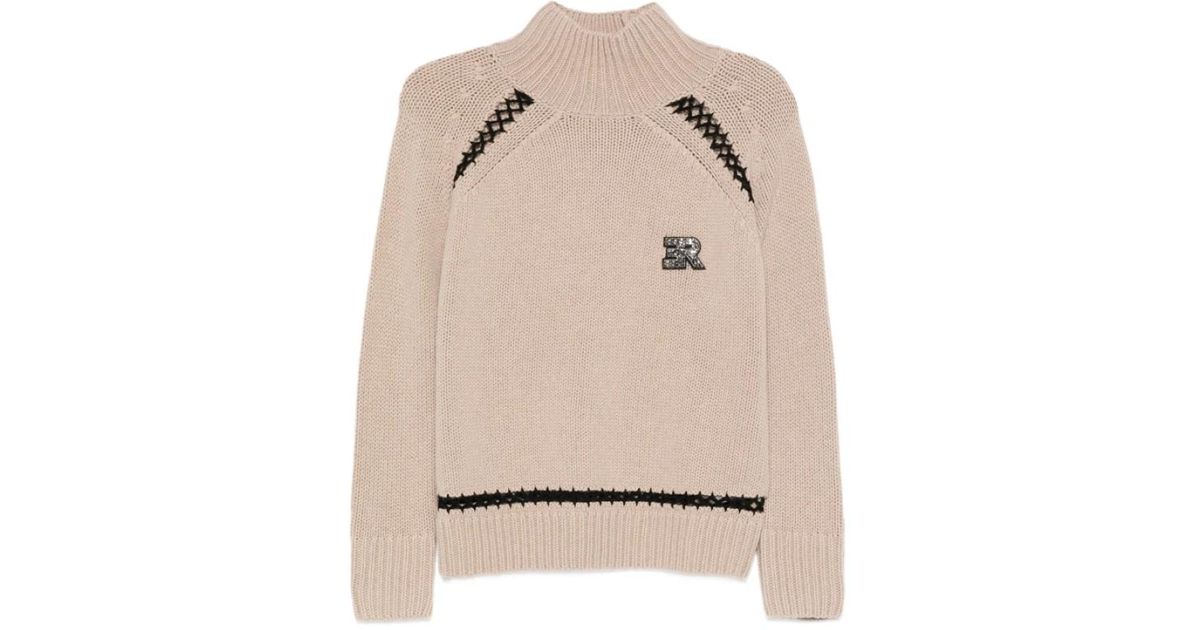 Ermanno Scervino Turtlenecks in Natural | Lyst UK
