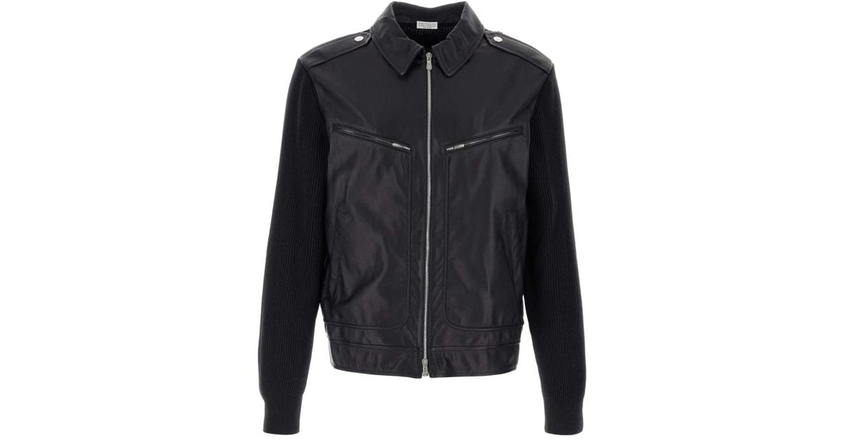 Brunello Cucinelli Bomber Jackets in Blue for Men | Lyst UK