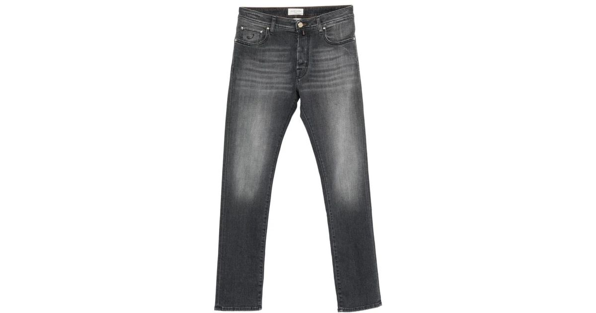 Jacob Cohen Straight Jeans in Grey for Men | Lyst UK