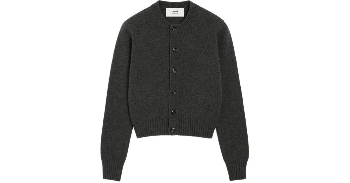 Ami Paris Cashmere Knitwear in Black | Lyst UK