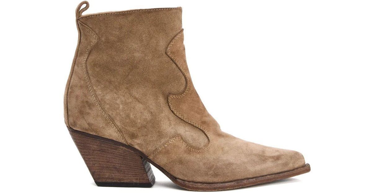 Elena Iachi Cowboy Boots in Brown | Lyst