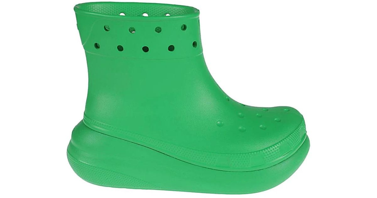 Crocs™ Classic Crush Waterproof Rain Boots in Green | Lyst