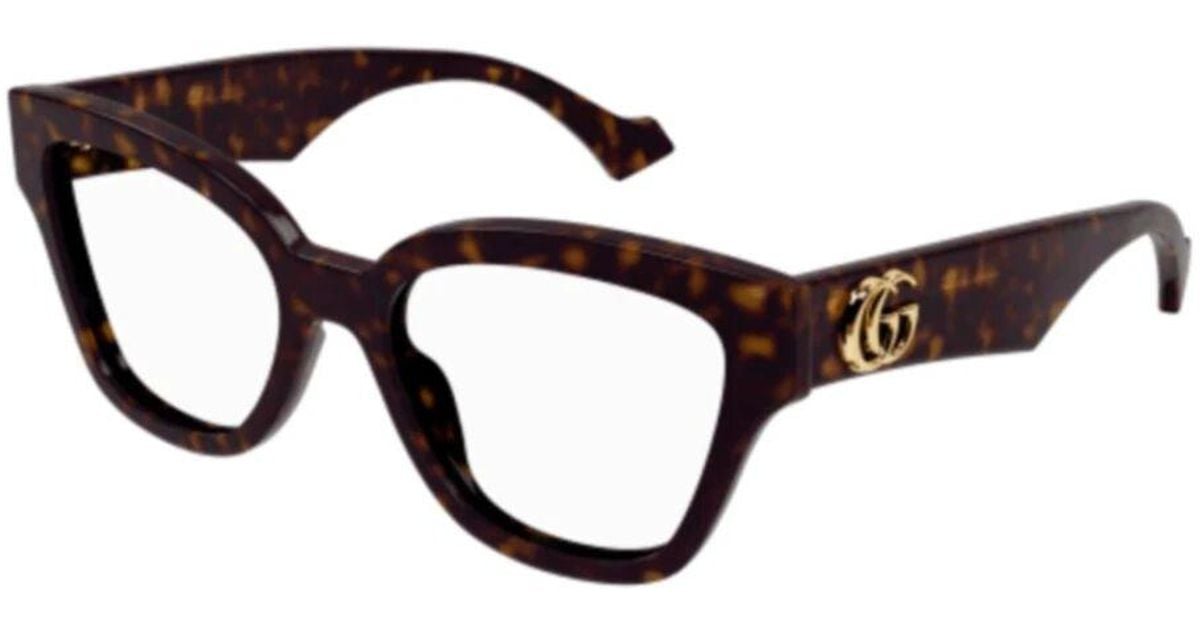 Gucci Glasses in Brown | Lyst UK