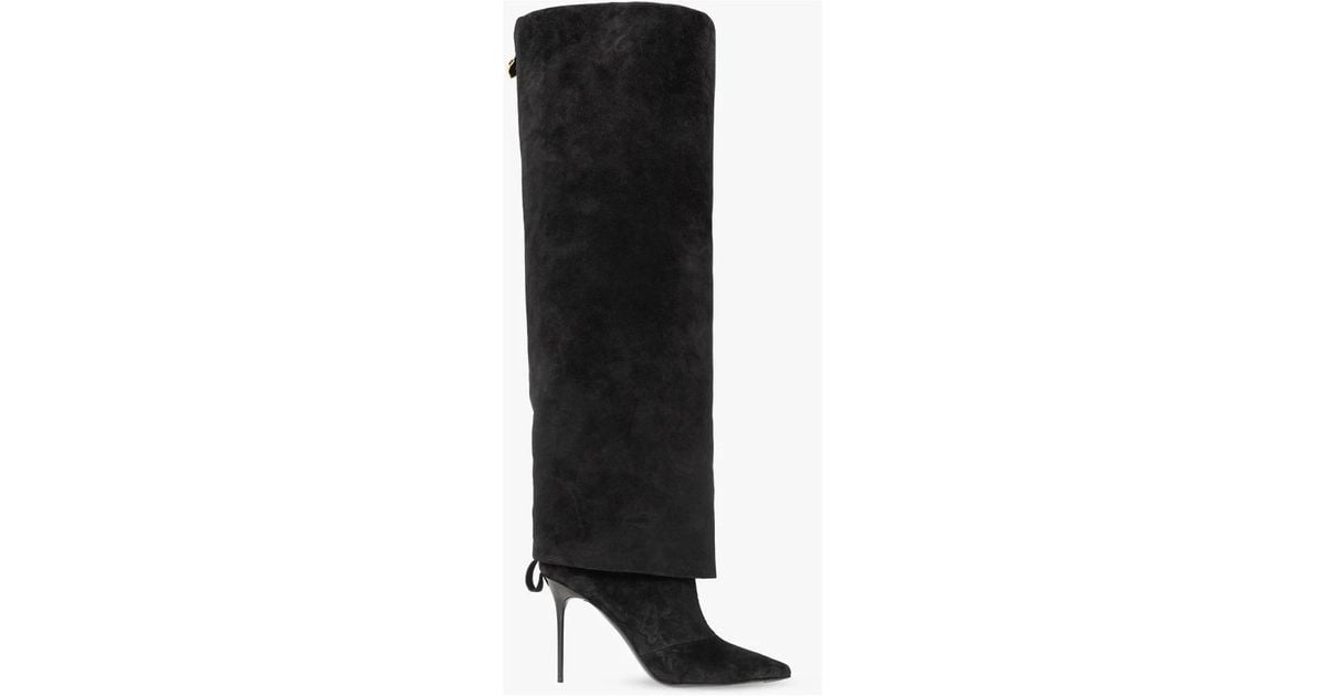 Balmain Over-Knee Boots in Black | Lyst