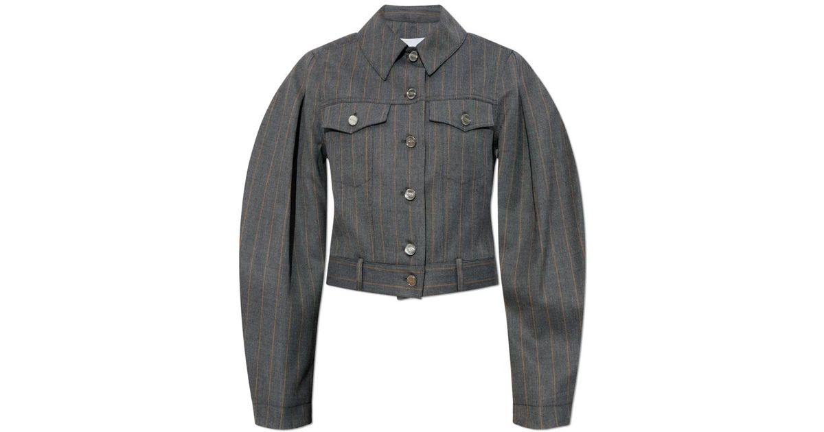 Ganni Light Jackets in Gray | Lyst