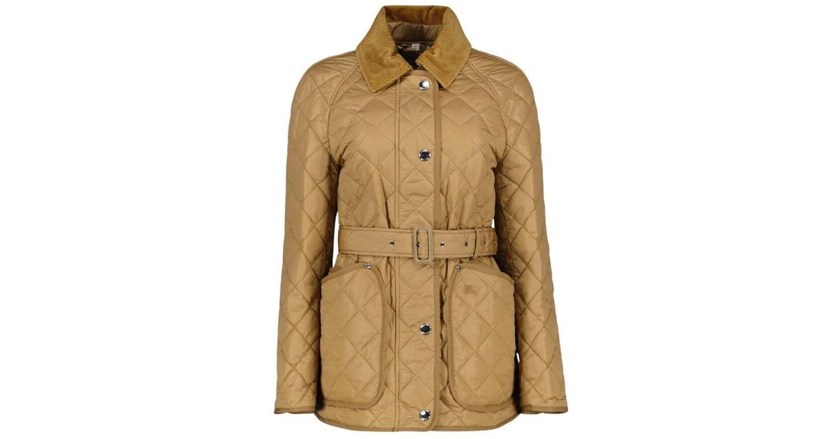 Burberry Winter Jackets in Natural | Lyst