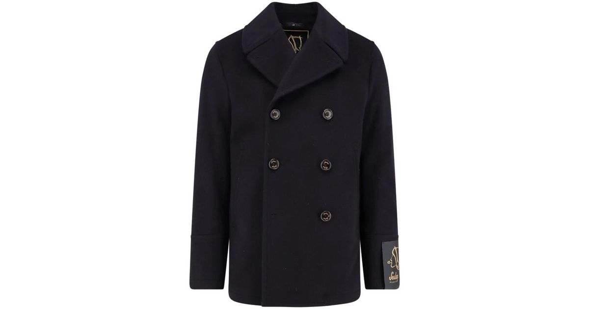 Sealup Double-Breasted Coats in Blue for Men | Lyst UK