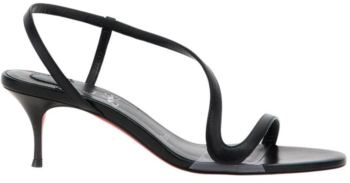 Christian Louboutin High Heel Sandals in Black | Lyst