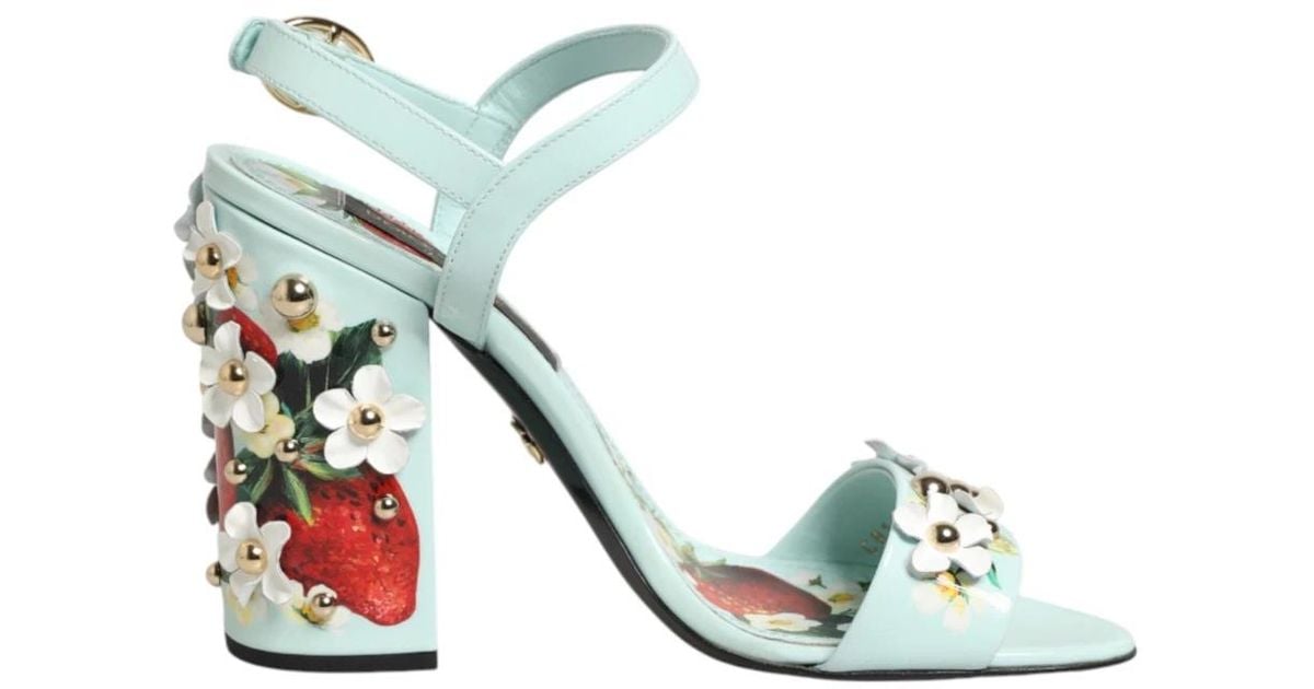 Dolce & Gabbana High Heel Sandals in Blue | Lyst UK