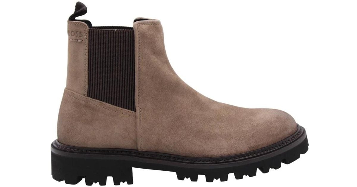 HUGO Chelsea Boots in Brown for Men | Lyst UK
