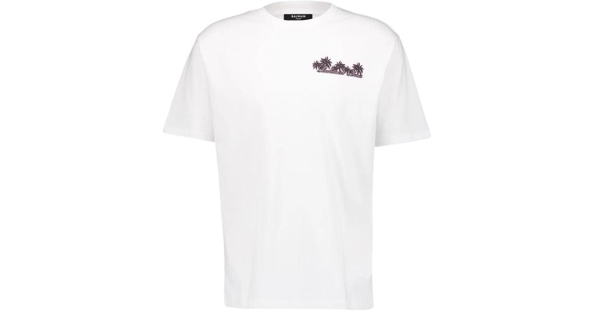 Balmain T-Shirts in White for Men | Lyst UK