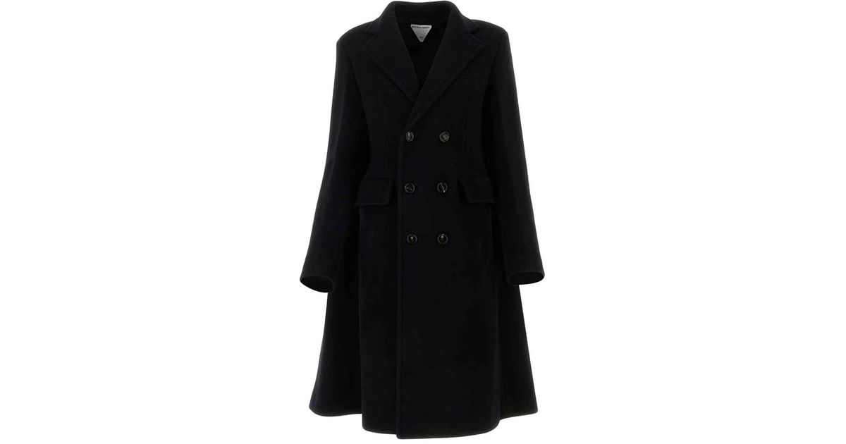 Bottega Veneta Double-Breasted Coats in Black | Lyst UK
