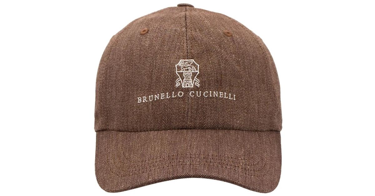 Brunello Cucinelli Caps in Brown for Men | Lyst UK