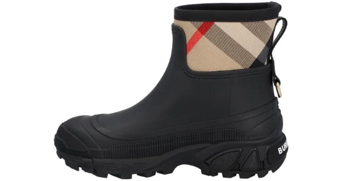 Burberry Rain Boots in Black | Lyst